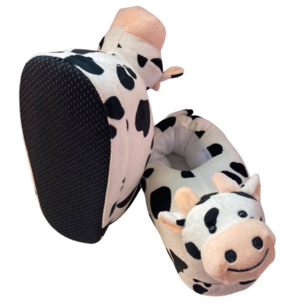 PANTUFLA TEEN VACA CON BOLITAS